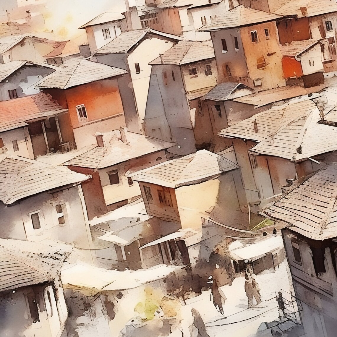 Sarajevo Streets, Mahala, Bosnia Art, Bosnian Urban Landscape ...