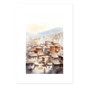 Sarajevo Streets, Mahala, Bosnia Art, Bosnian Urban Landscape ...