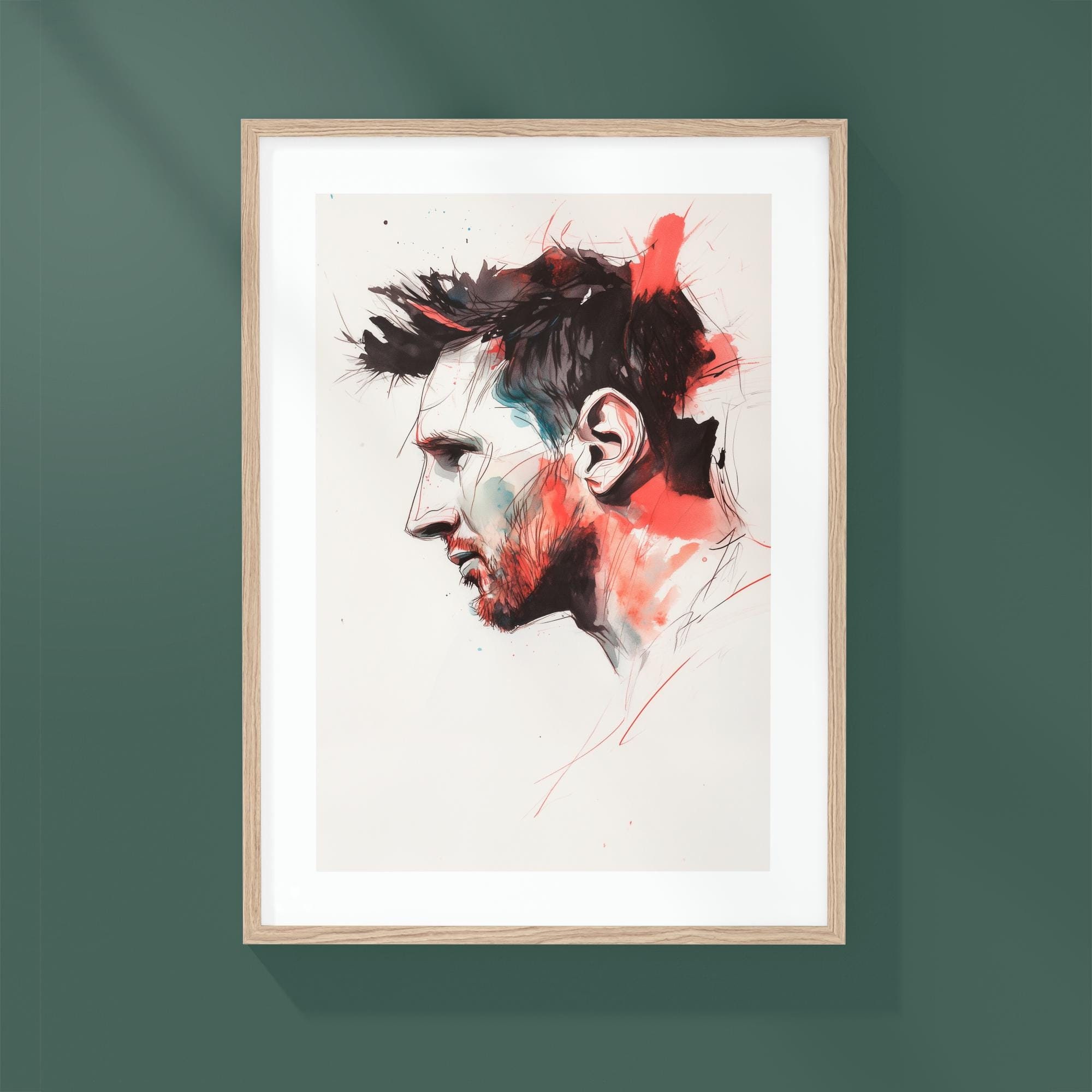 Lionel Leo Messi Portrait Art Print – Watercolor & Pen Original ...