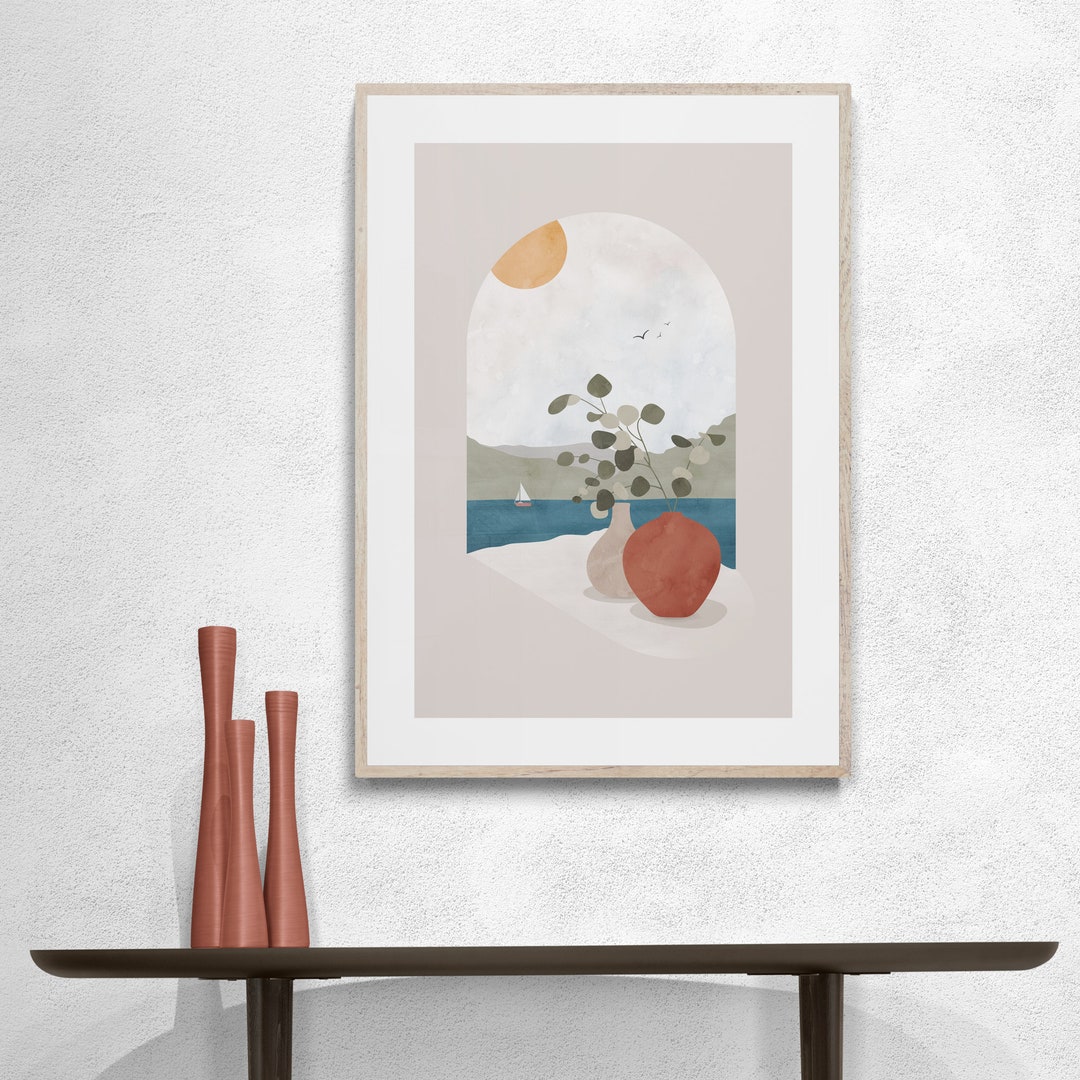 Sailor, Mediterranean, Abstract Art, Mid Century Modern, Minimalist ...