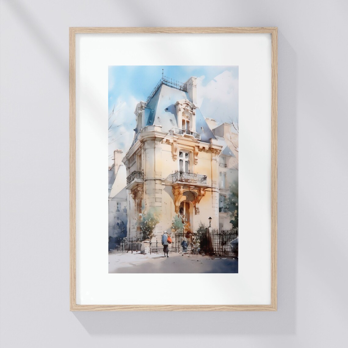 Paris Streets, Parisian Architecture, Watercolor Art Print, Urban ...