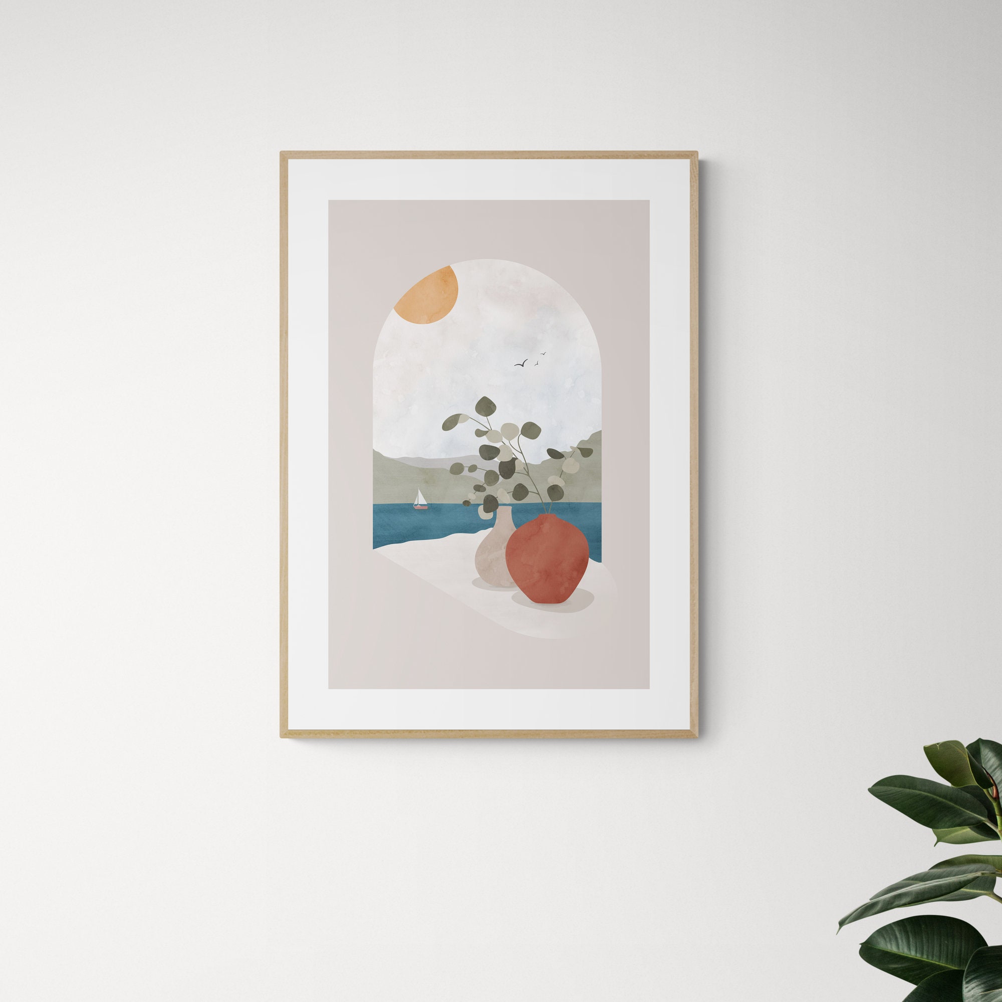 Sailor, Mediterranean, Abstract Art, Mid Century Modern, Minimalist ...