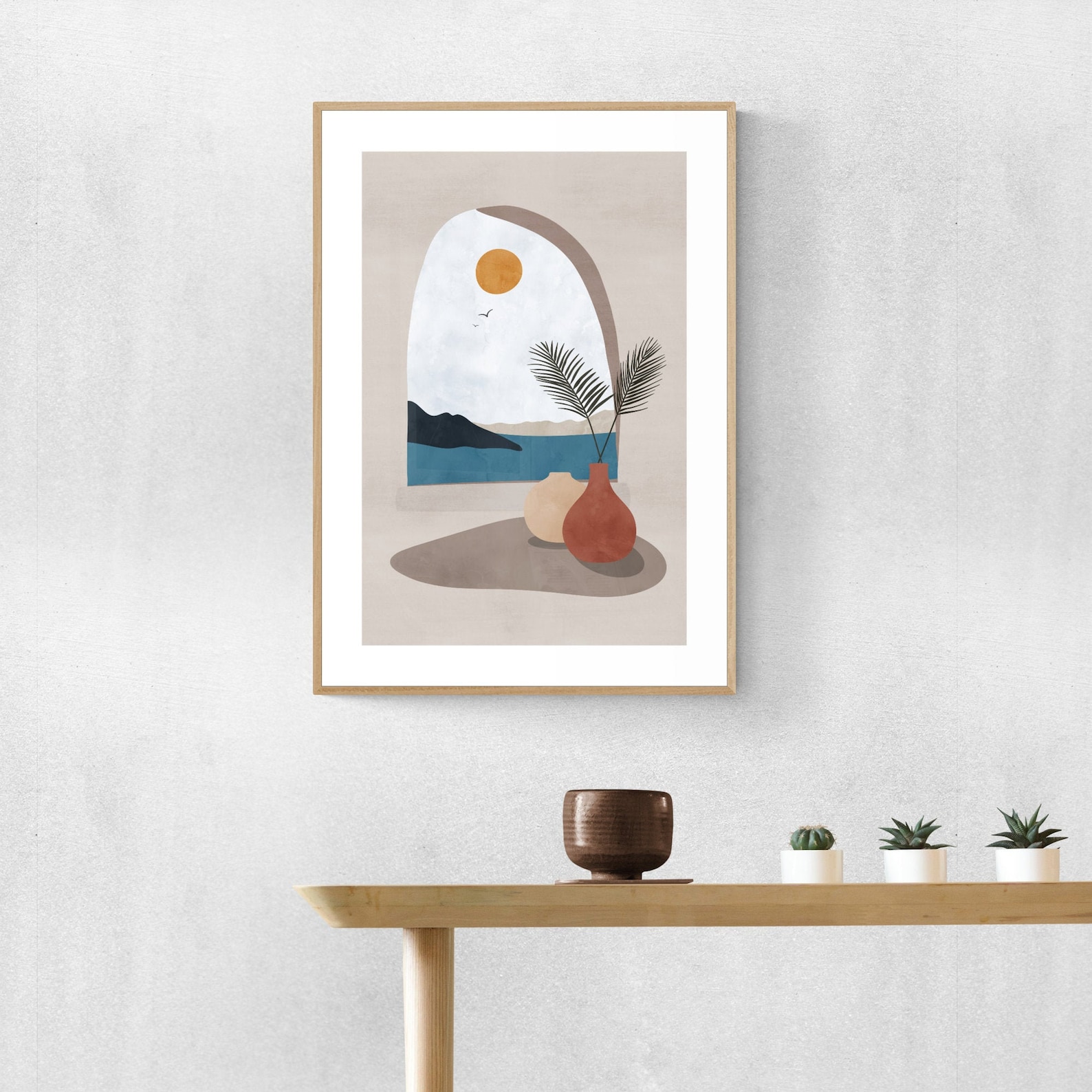Siesta, Mediterranean, Abstract Art, Mid Century Modern, Minimalist ...