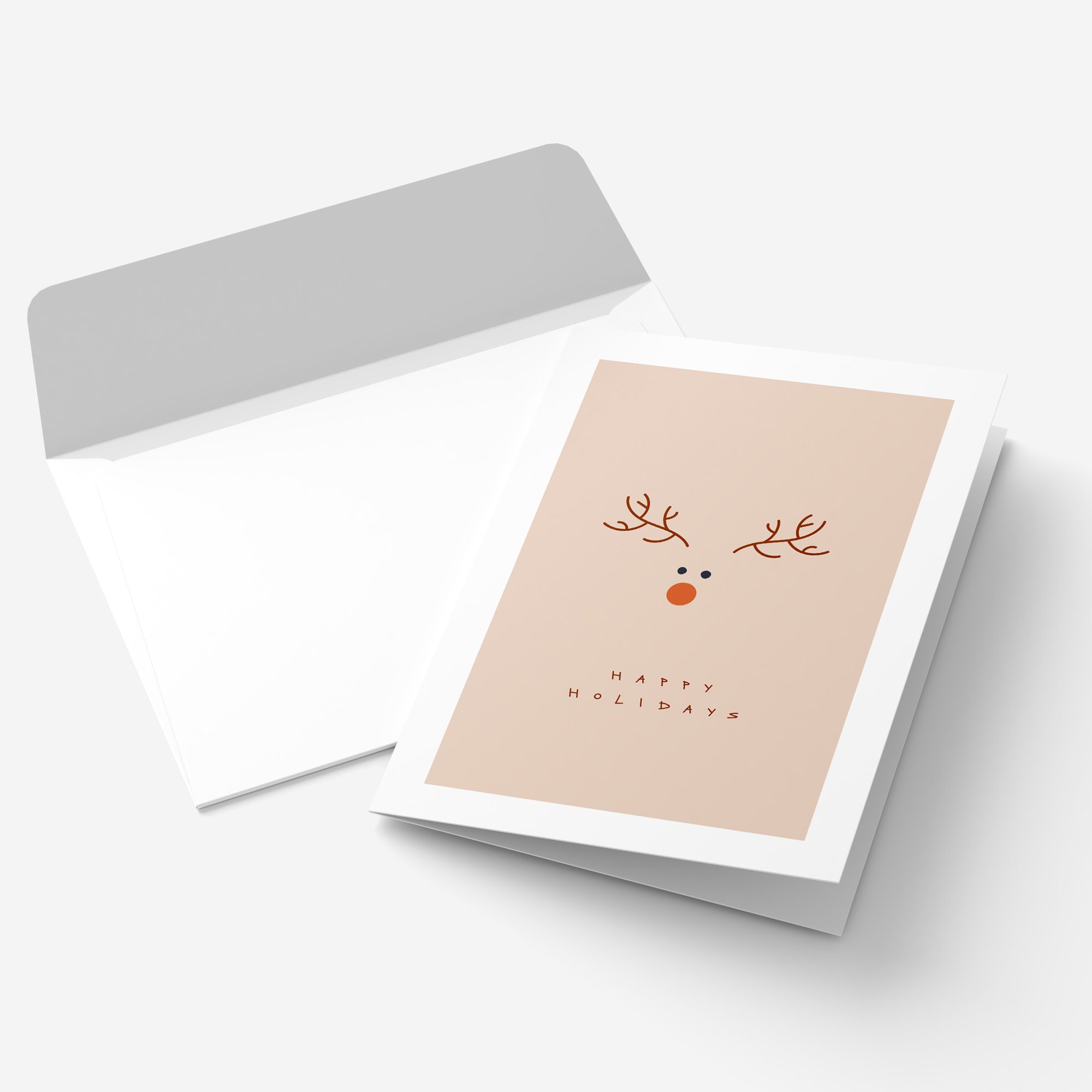 Greeting Cards Modern Minimal Collection 12 Cards With Envelopes, Merry ...