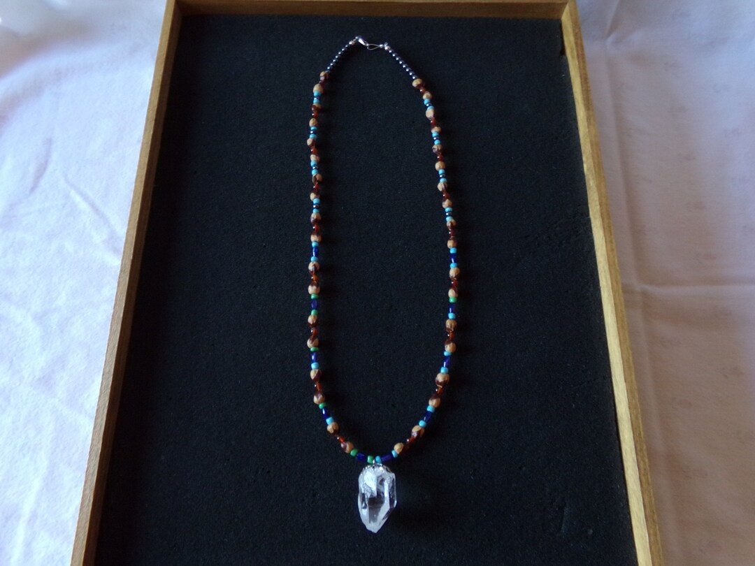 Handmade Native American Crystal Pendant Necklace - Etsy