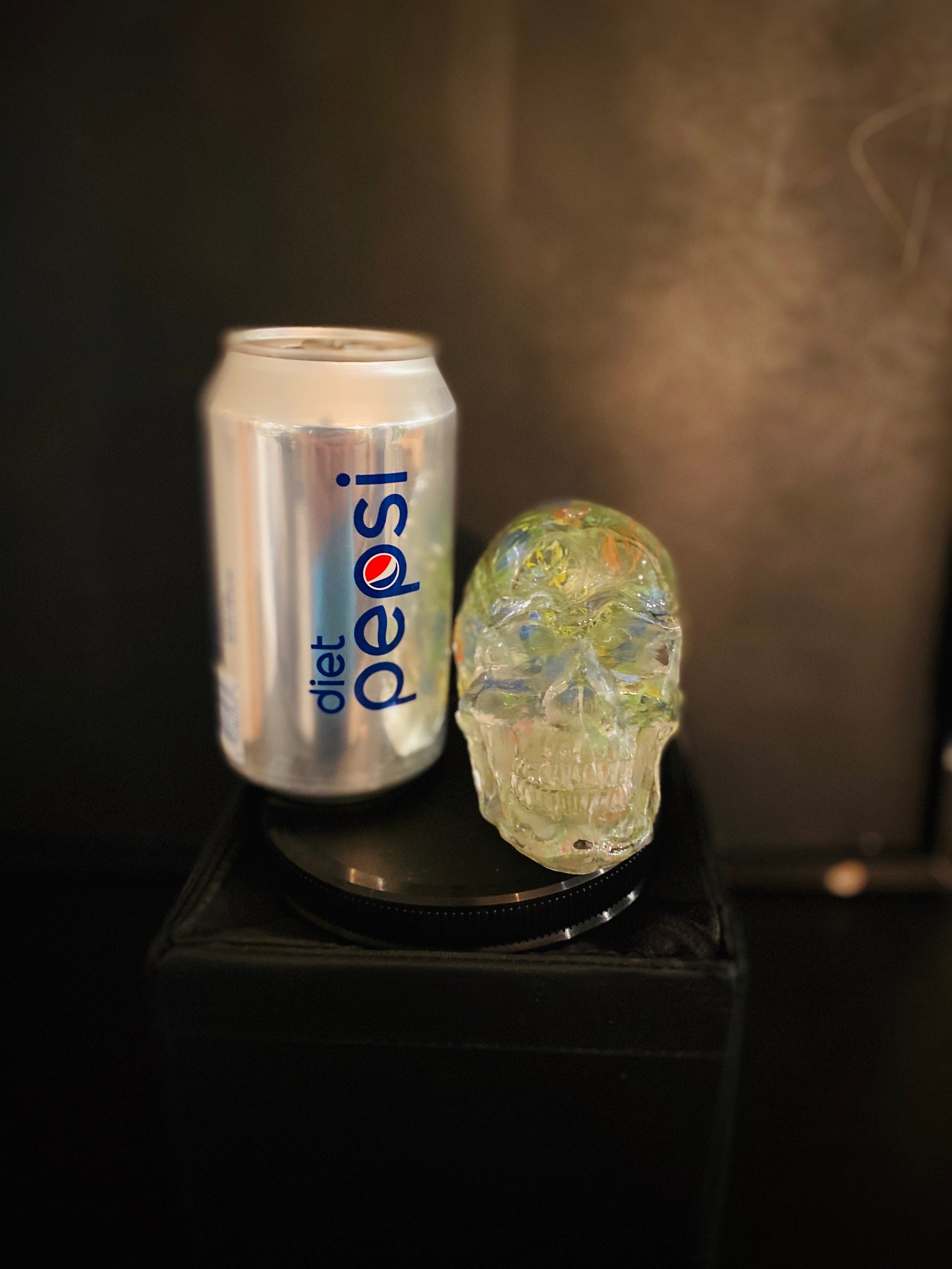 Marble 3D Skull, Epoxy Resin Skull, Gothic Skull Art, Colored Skull ...
