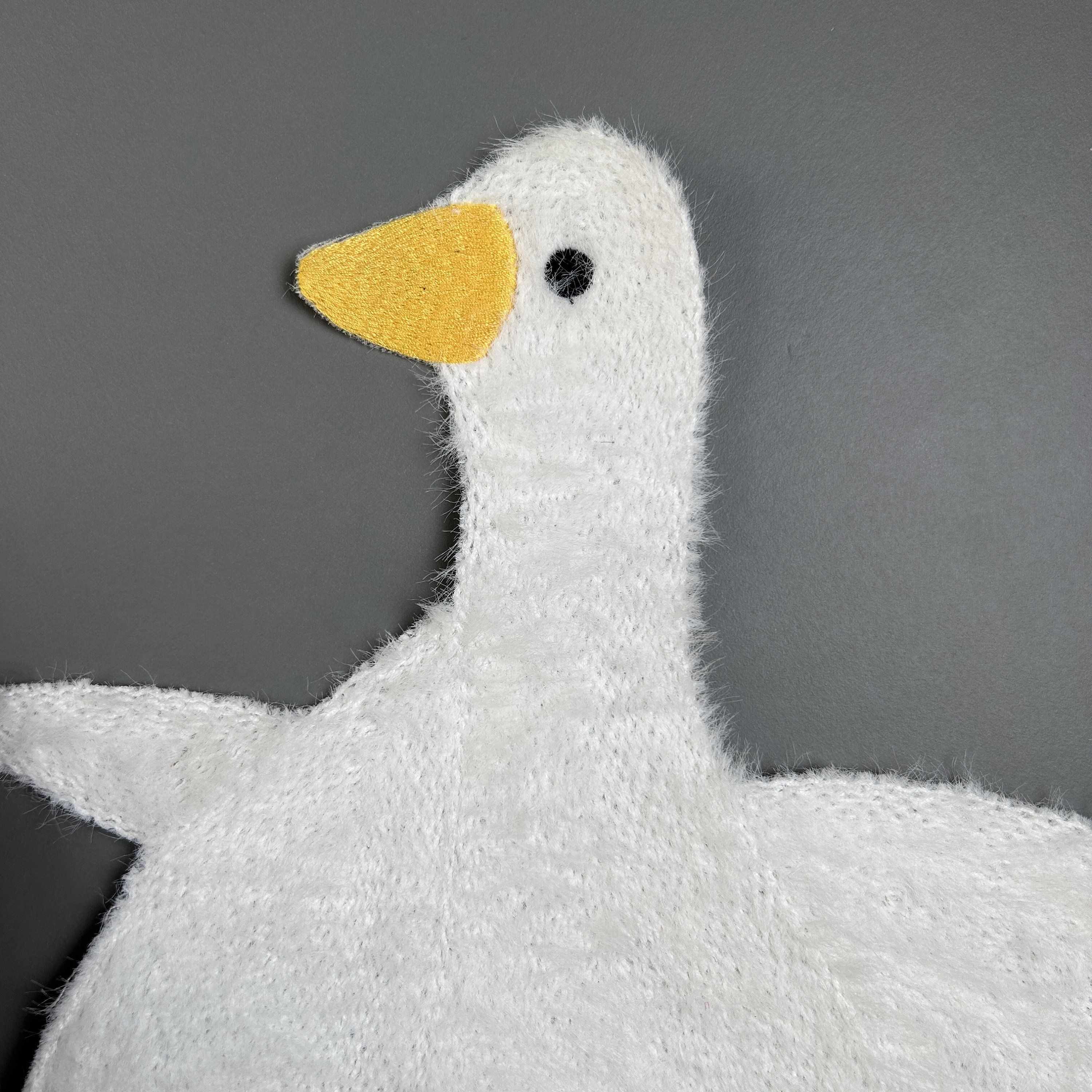 Extra Large White Goose Embroidery Patch - Back Patches, for Sewing ...