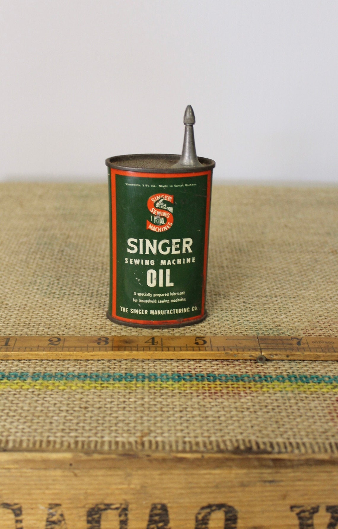 Vintage Singer Sewing Machine Oil Tin - Etsy UK