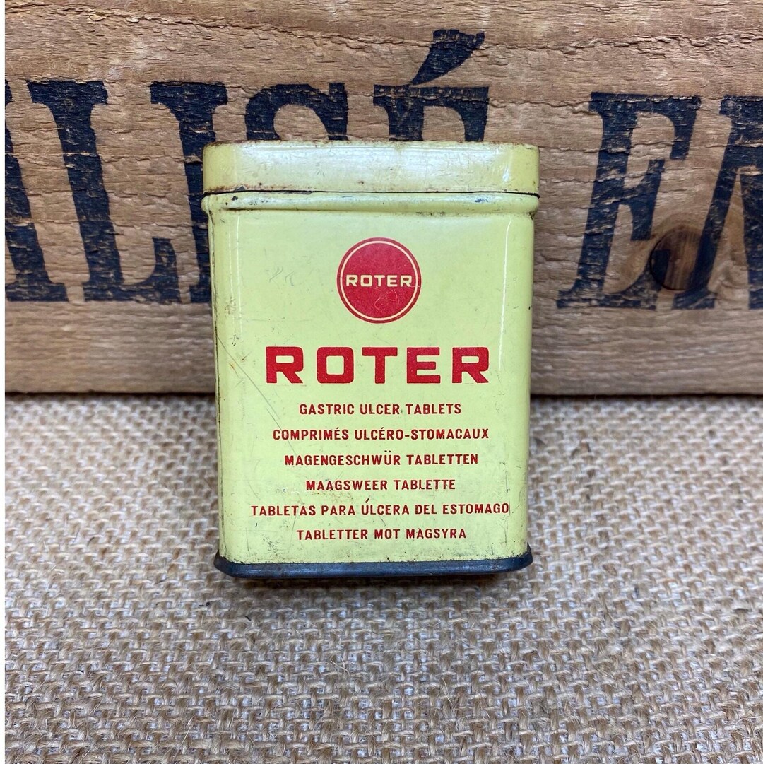 Vintage Roter Gastric Ulcer Tablets Tin - Etsy UK