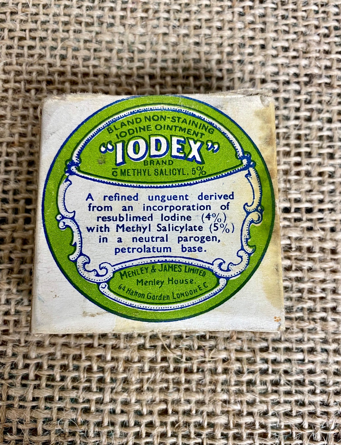 Rare Vintage Iodex Iodine Ointment Physicians Sample Tin and | Etsy