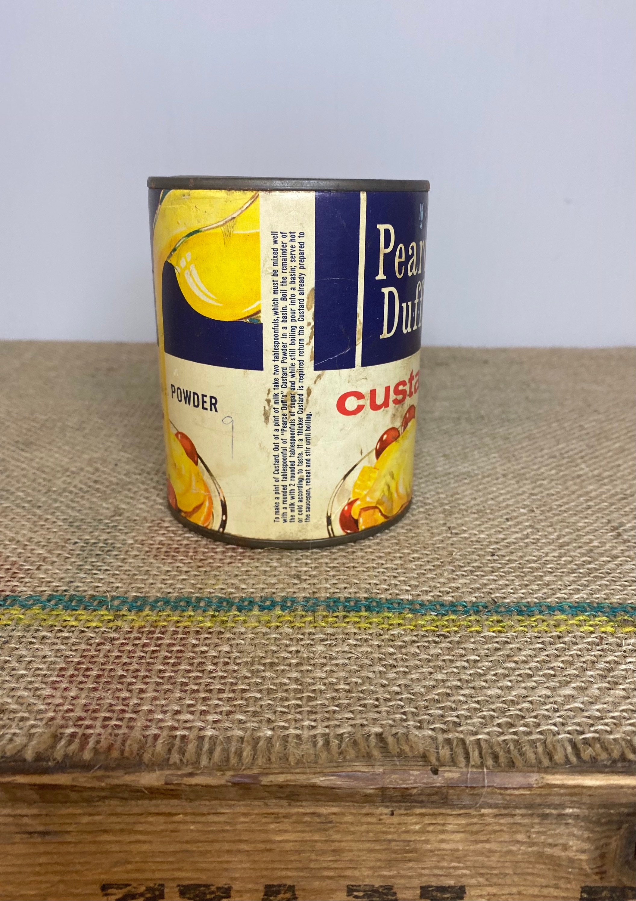Vintage Pearce Duffs Custard Powder Tin | Etsy
