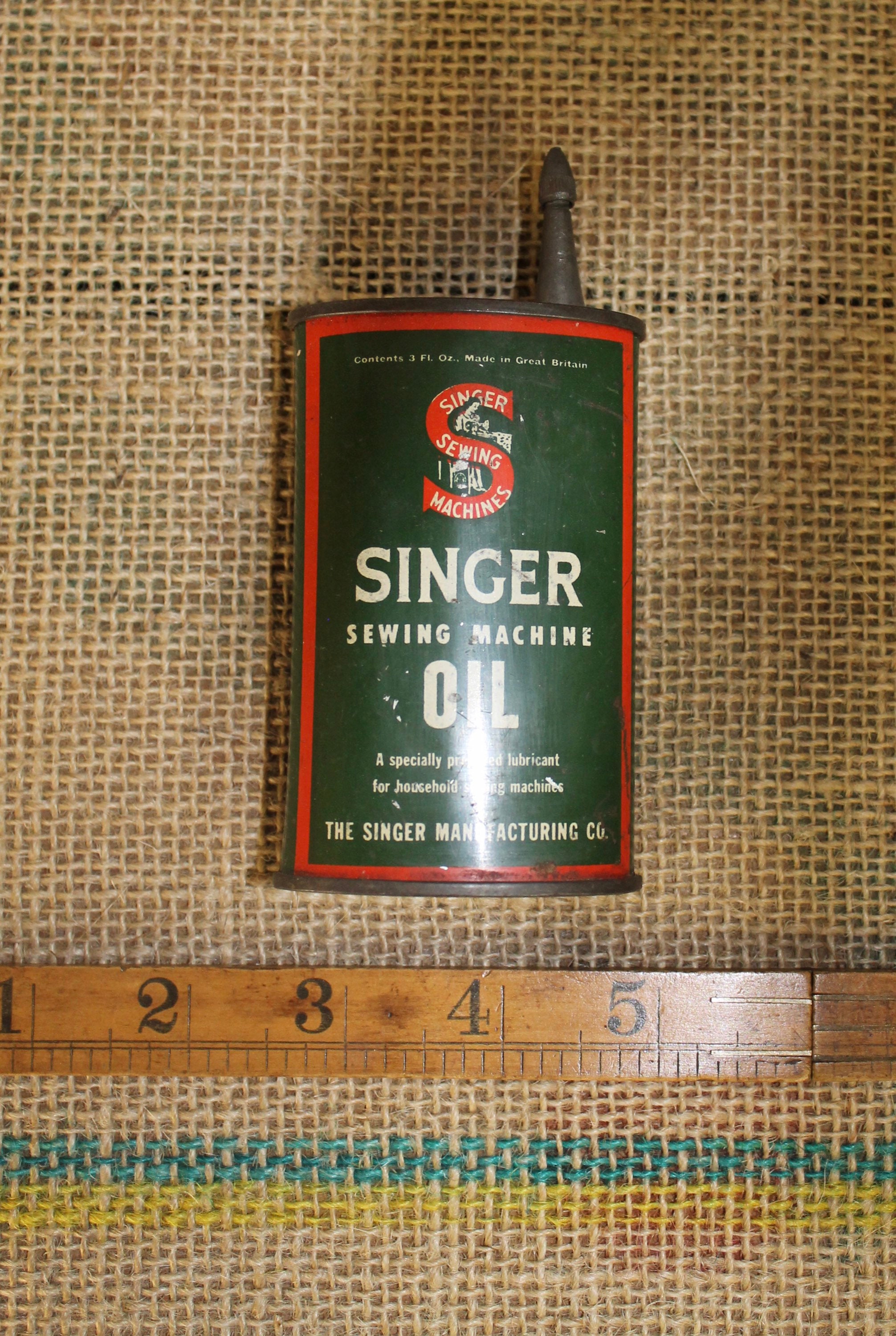 Vintage Singer Sewing Machine Oil Tin - Etsy UK