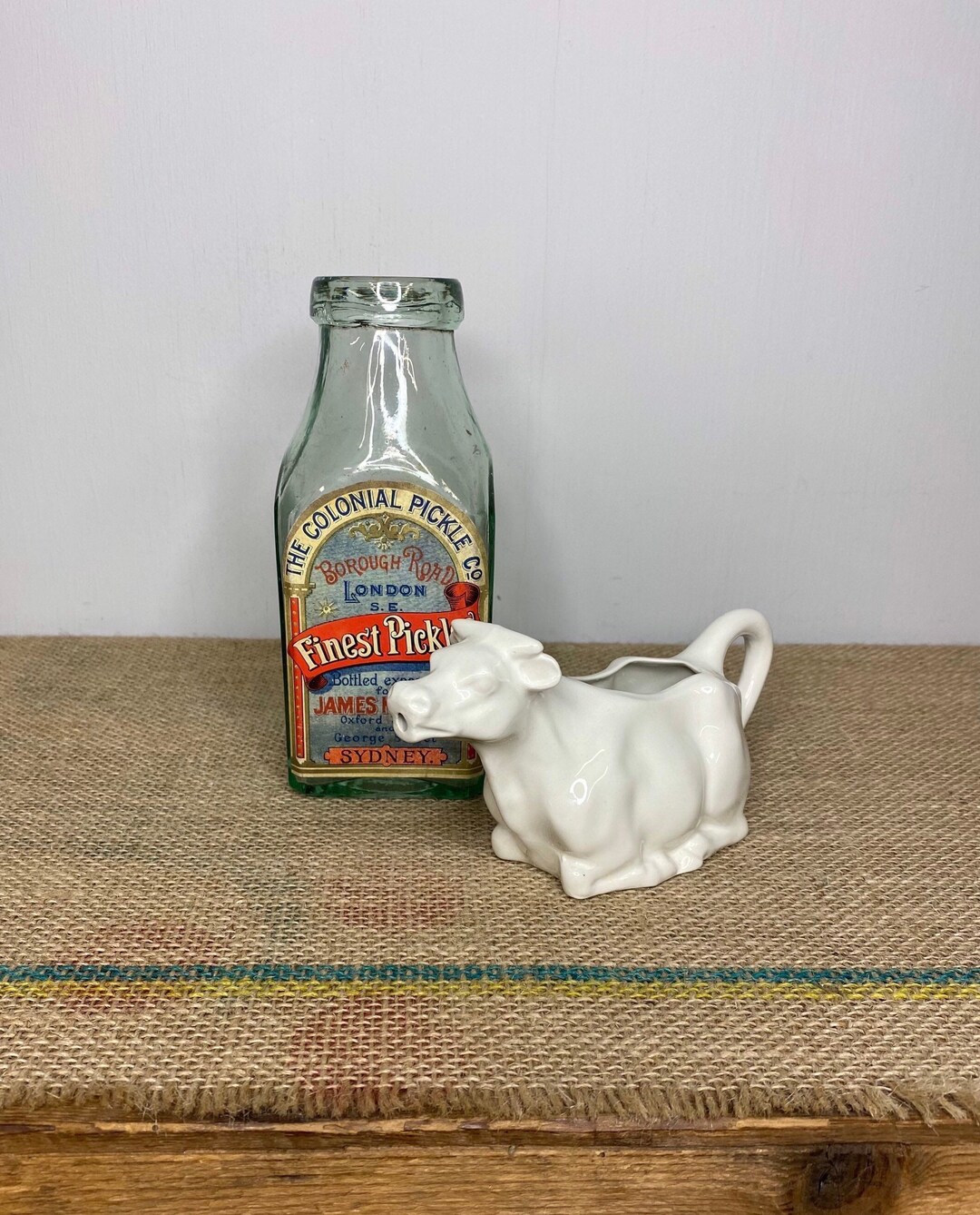 Vintage Ceramic Laying Cow Milk Jug, Made in England - Etsy