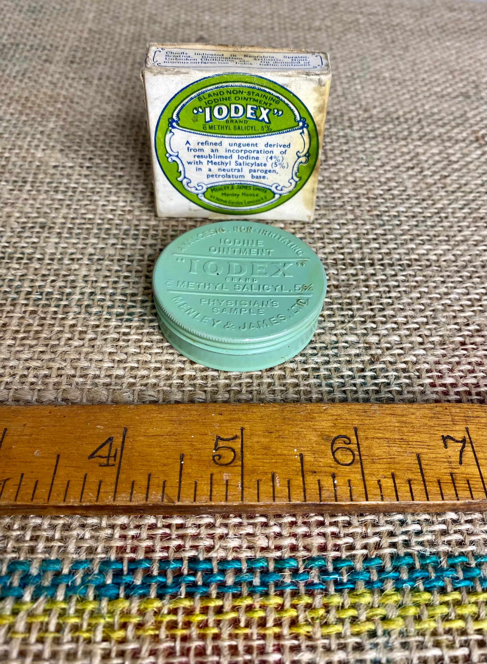 Rare Vintage Iodex Iodine Ointment Physicians Sample Tin and | Etsy