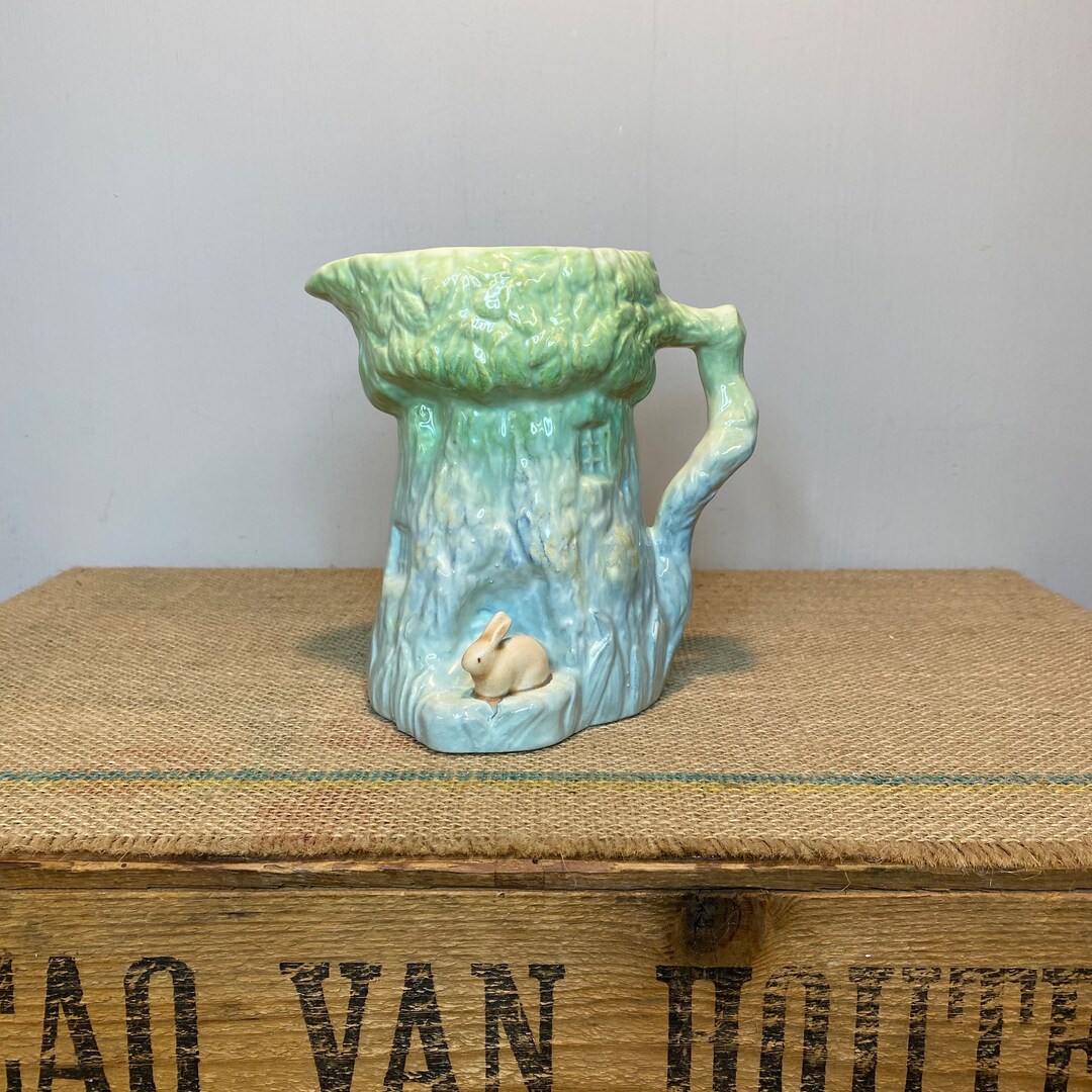 Vintage Sylvac Woodland Tree House Jug With Bunny - Etsy