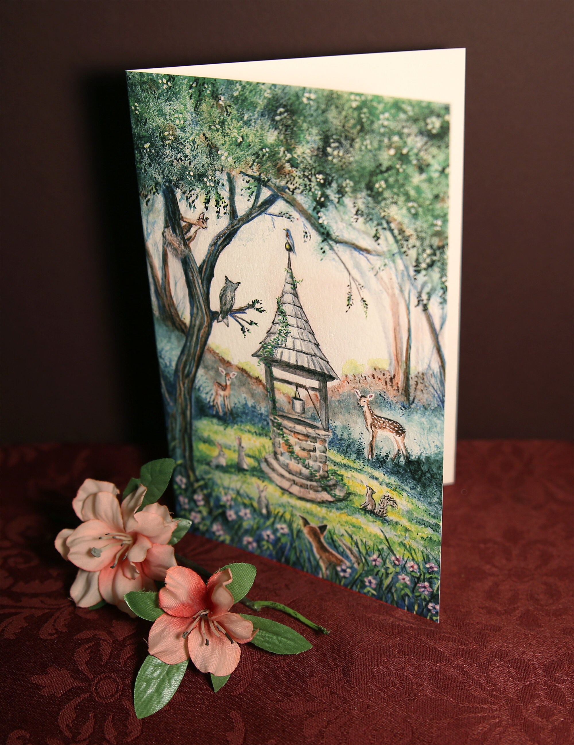 WISHING WELL Greeting Cards 10 Card Set With Stickers - Etsy