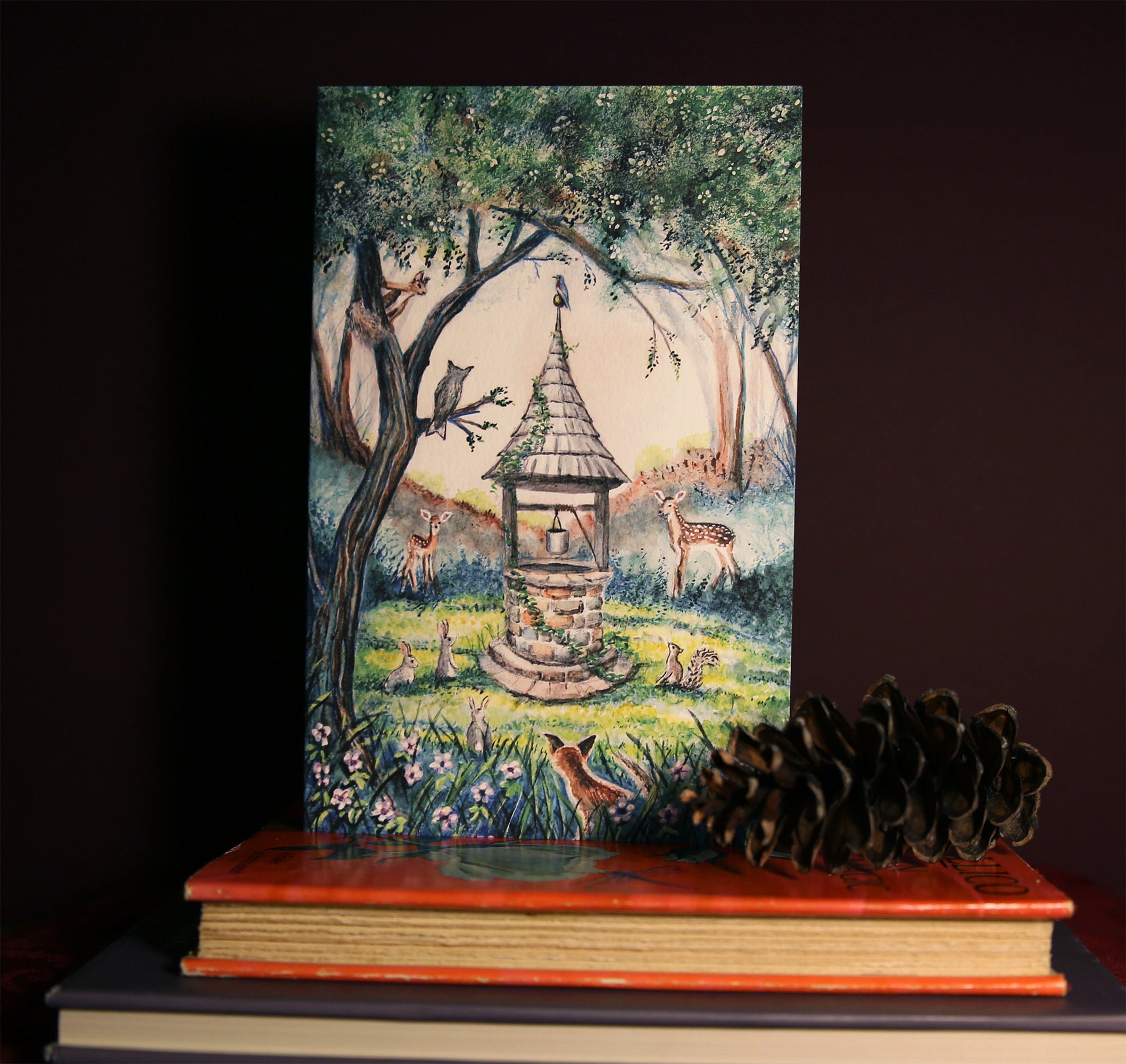 WISHING WELL Greeting Cards 10 Card Set With Stickers - Etsy