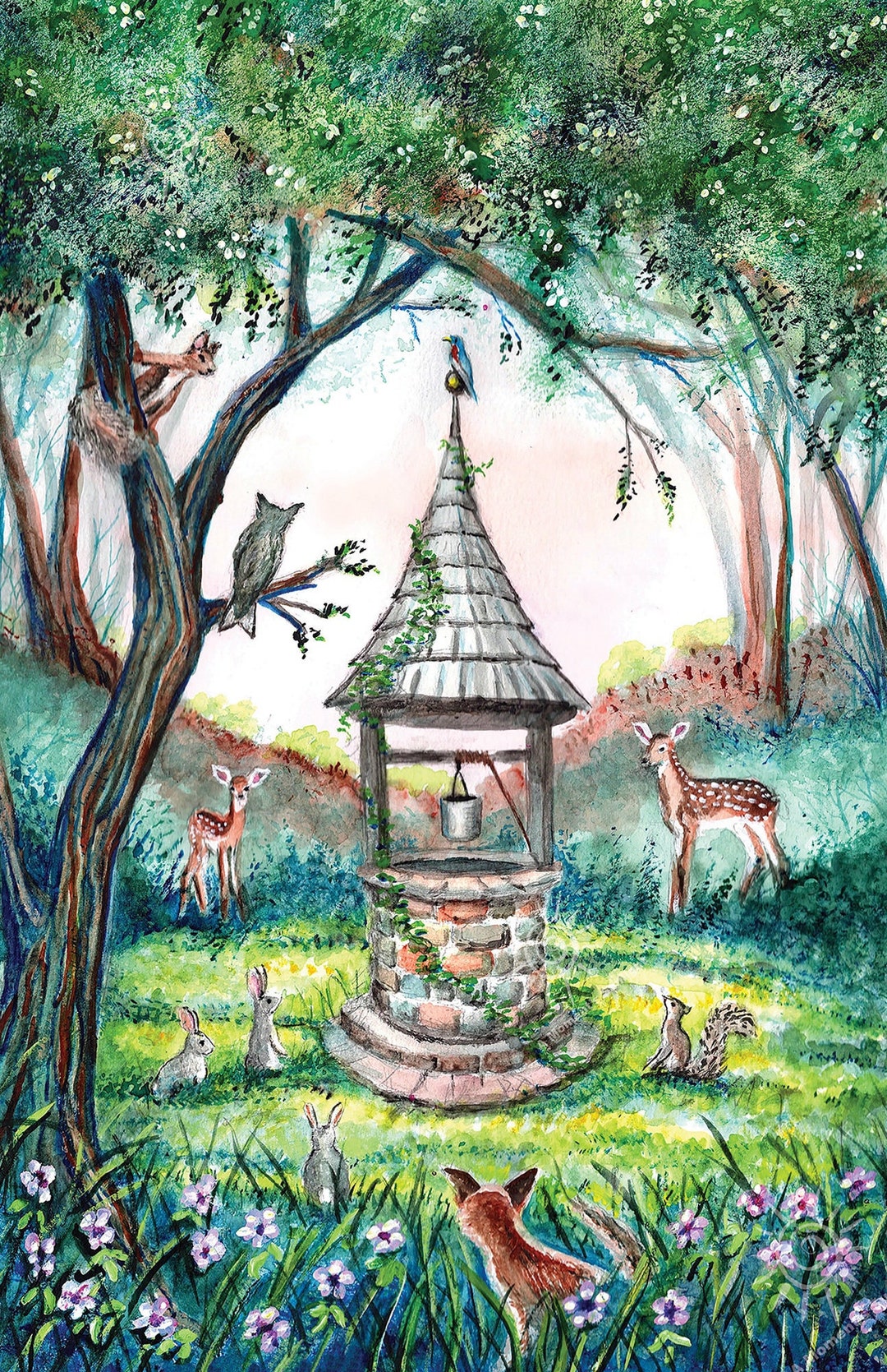 WISHING WELL Greeting Cards 10 Card Set With Stickers - Etsy