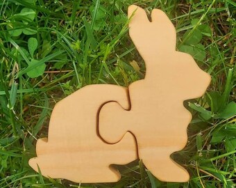 Rabbit Puzzle - Etsy