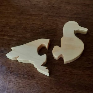 3D Wooden Duck Puzzle | Two Piece Animal Puzzle Toy - Etsy