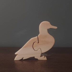 3D Wooden Duck Puzzle | Two Piece Animal Puzzle Toy - Etsy