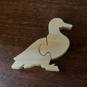 3D Wooden Duck Puzzle | Two Piece Animal Puzzle Toy - Etsy