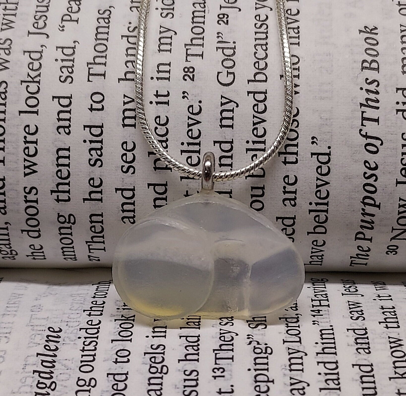 White Agate Empty Tomb Necklace | Easter Necklace | Easter Empty Tomb ...