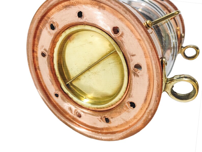 11 Solid Copper Working Outdoor Lantern Light, Nautical Ship/boat Oil ...