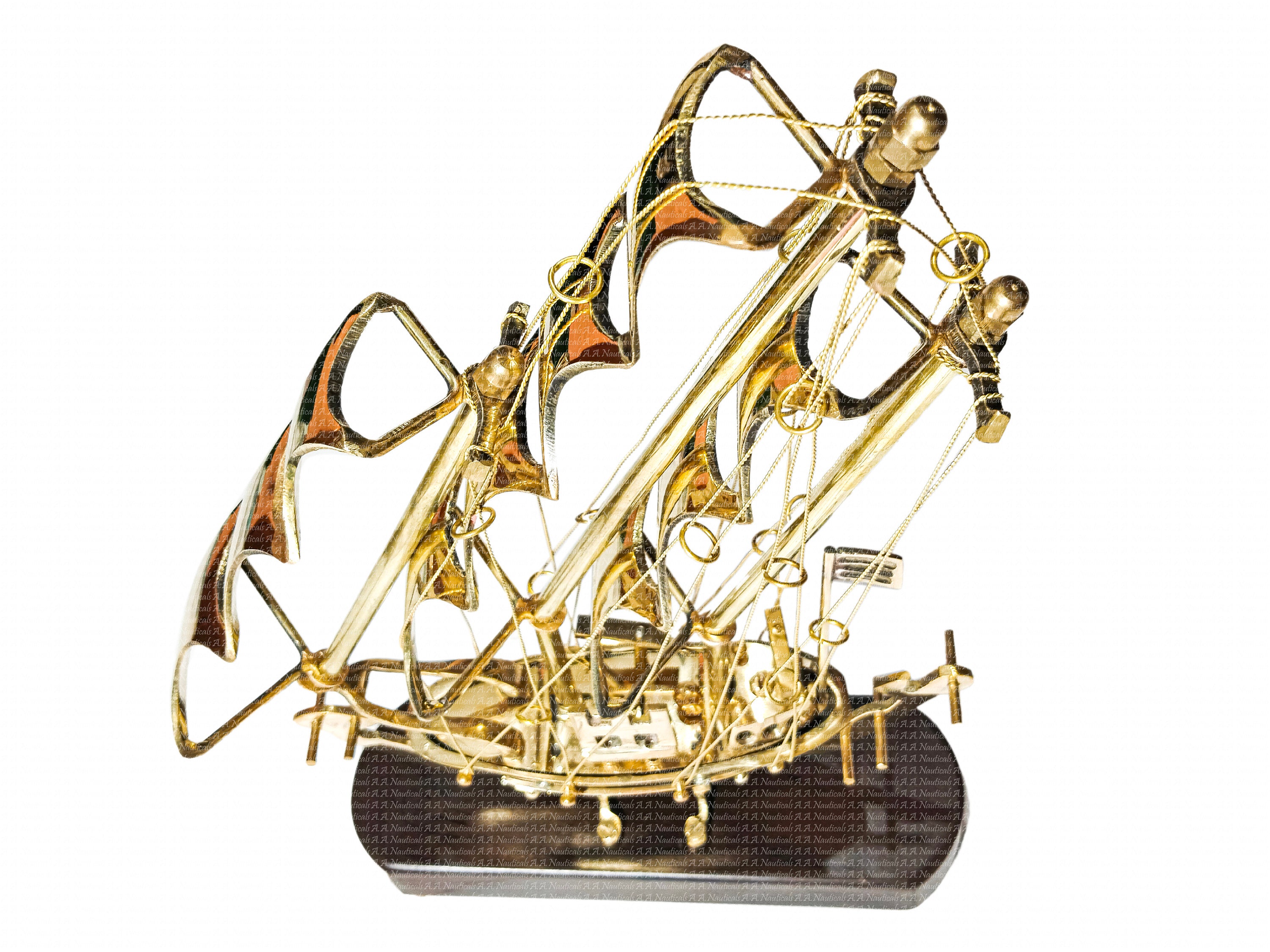 11 in Mini Brass Sailboat Ship Handmade Showpiece for Home - Etsy