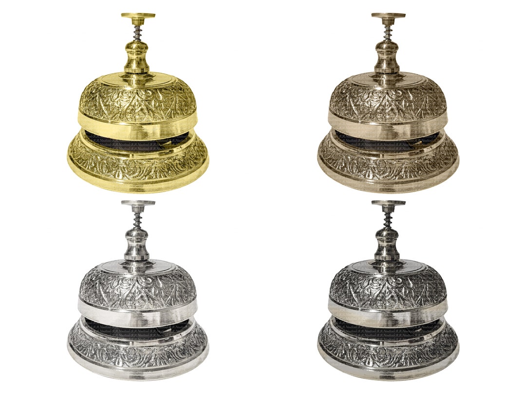 Round Office Brass Desk Calling Bell Unique Vintage Nautical Antique ...