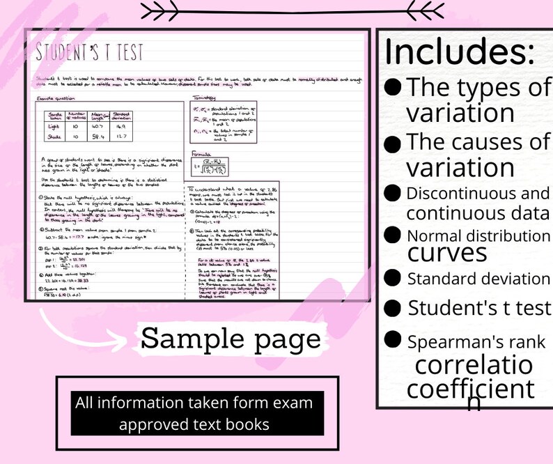 A Level Biology Revision Notestypes of Variation and Representing ...