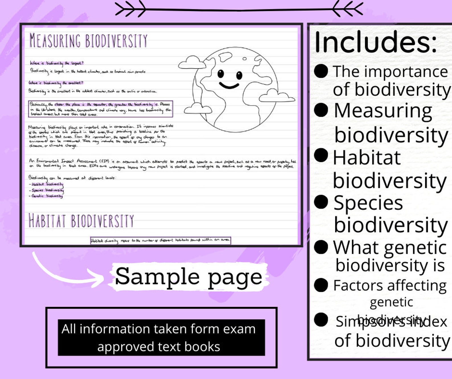A Level Biology Revision Notes-"biodiversity, Calculating Biodiversity ...