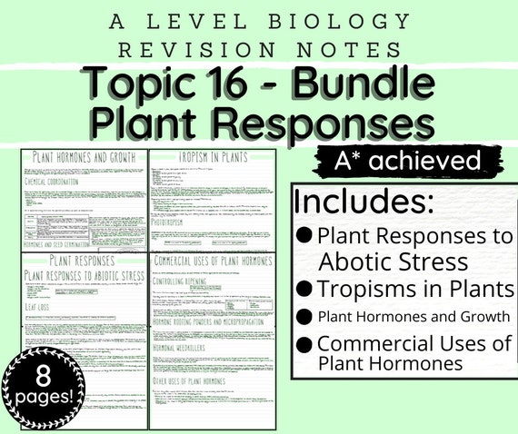 A Level Biology Revision Notes Bundle topic 15 - Etsy