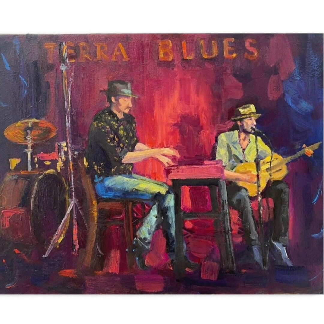 Jazz Music Painting Original Oil Painting New York Cafe Blues - Etsy