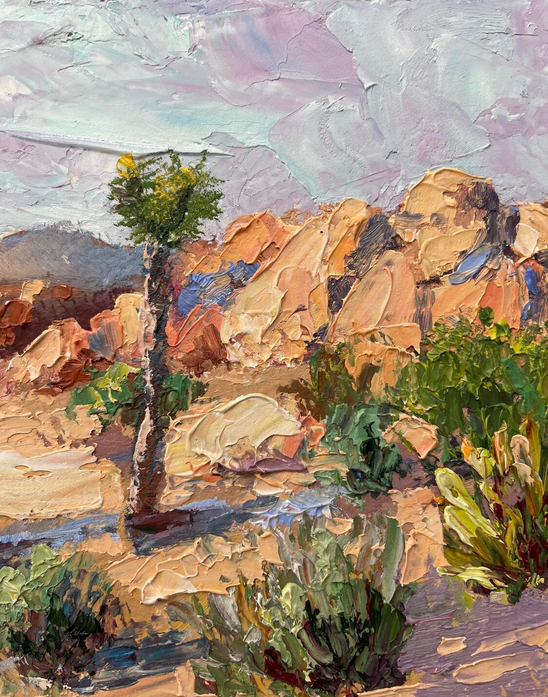 Desert Painting Original Oil Painting Joshua Tree National Park Small ...