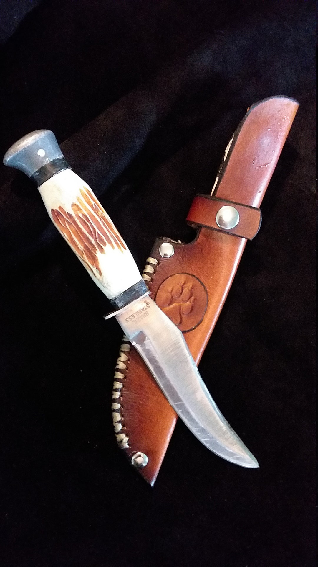 This Bone Handled Hunting Knife is Vintage Bushcraft Gear - Etsy