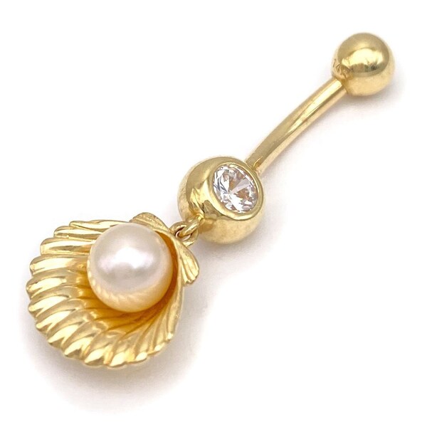 14k Gold Belly Ring - Etsy