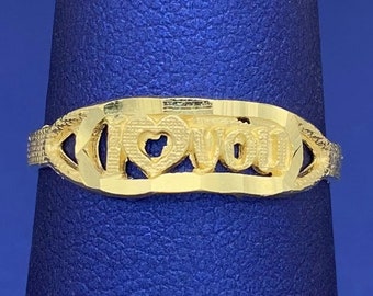 I Love You 10k Ring - Etsy