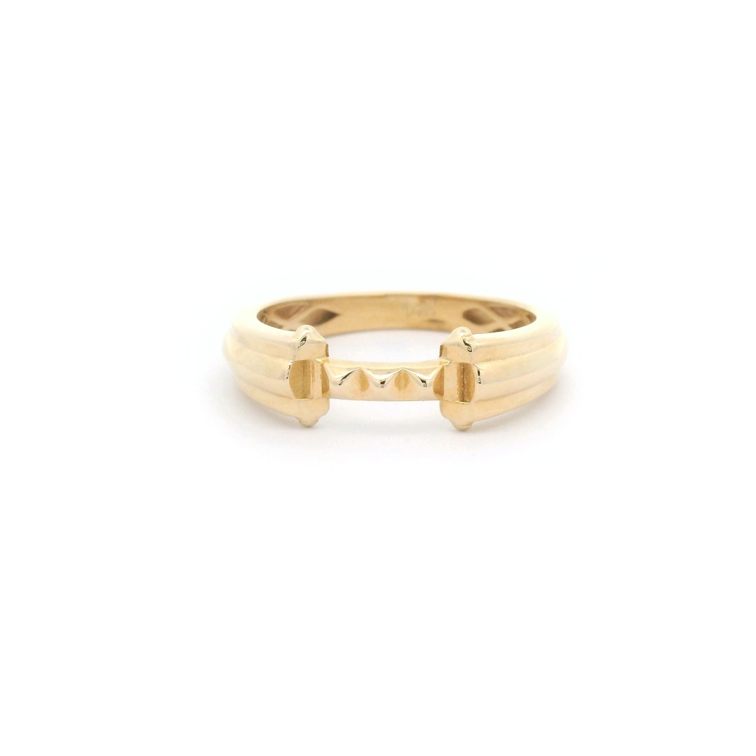 Solid 14k Gold Triple Rivet Spike Ring | Size 8 | Real Yellow Gold ...