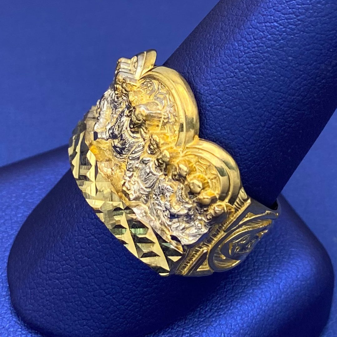 Solid 10k Yellow Gold Last Supper Ring | 10k Gold Ring | Size 11.5 ...
