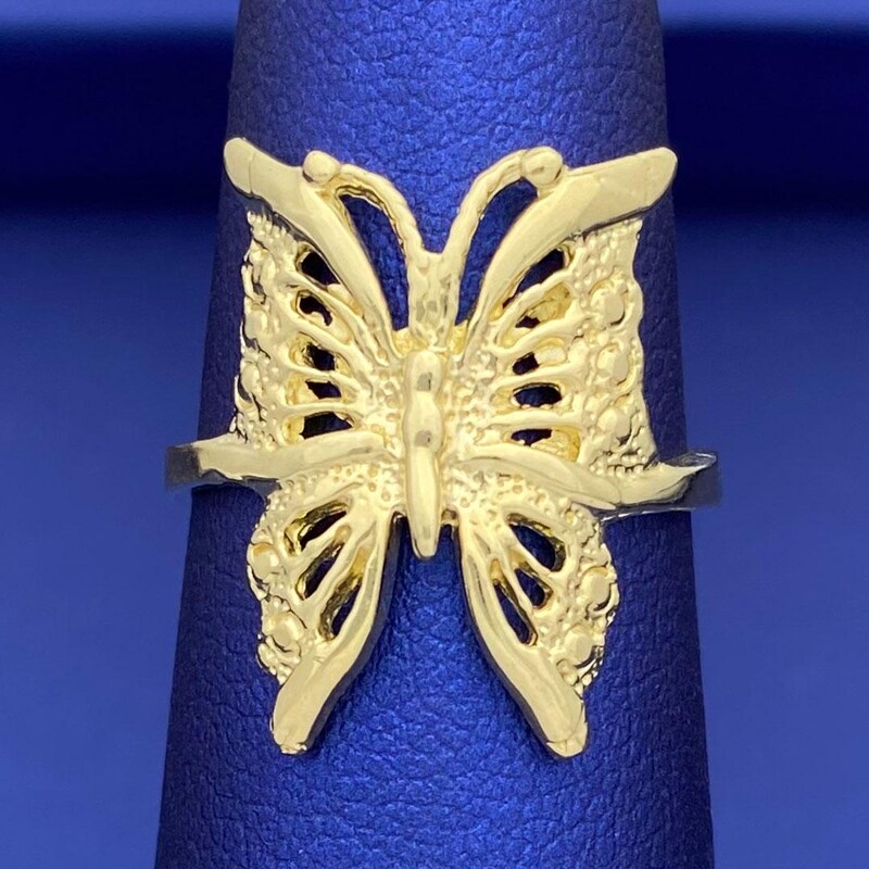 Gold Butterfly Ring - Etsy