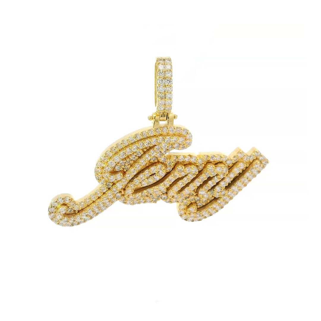 CUSTOM Diamond Cursive Personalized Name Pendant - "jenny" Style ...