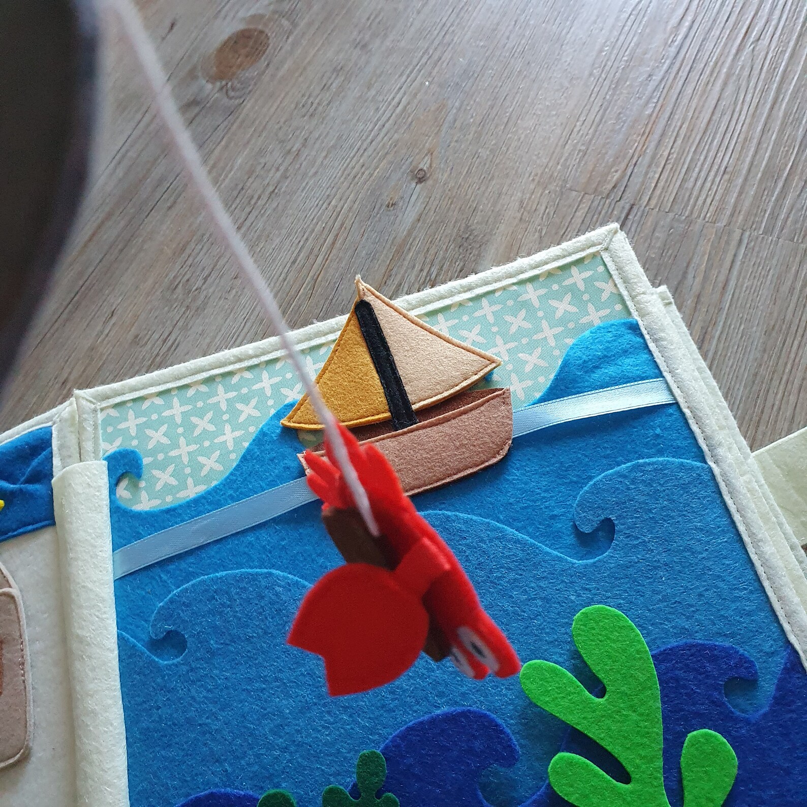 Fishing Quiet Book Page Pattern and Tutorial SVG Files for Cricut Felt ...