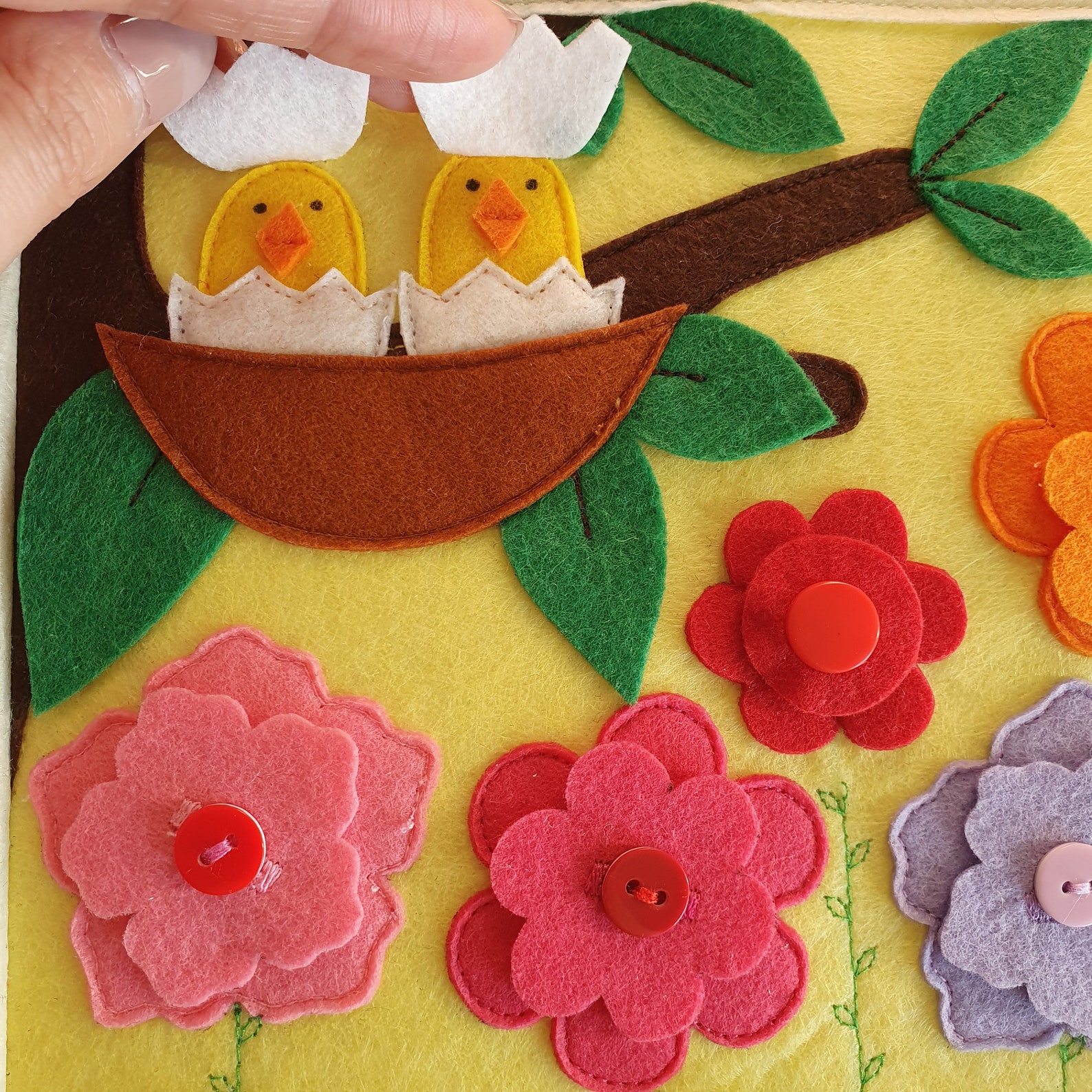 Quiet Book Page Pattern Flowers and Birds Busy Book PDF Pattern and ...
