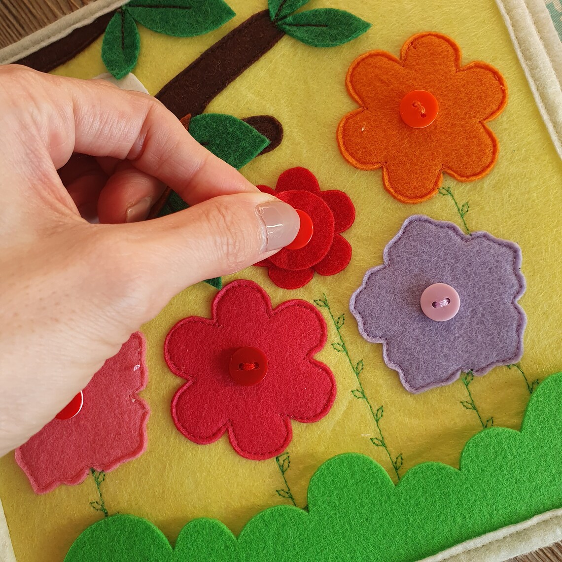 Quiet Book Page Pattern Flowers and Birds Busy Book PDF Pattern and ...