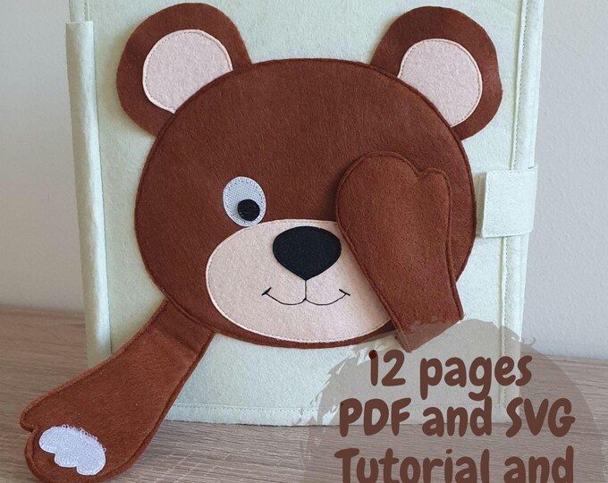 Quiet Book Pattern and Tutorial PDF Kids Book SVG Files for Cricat Felt ...