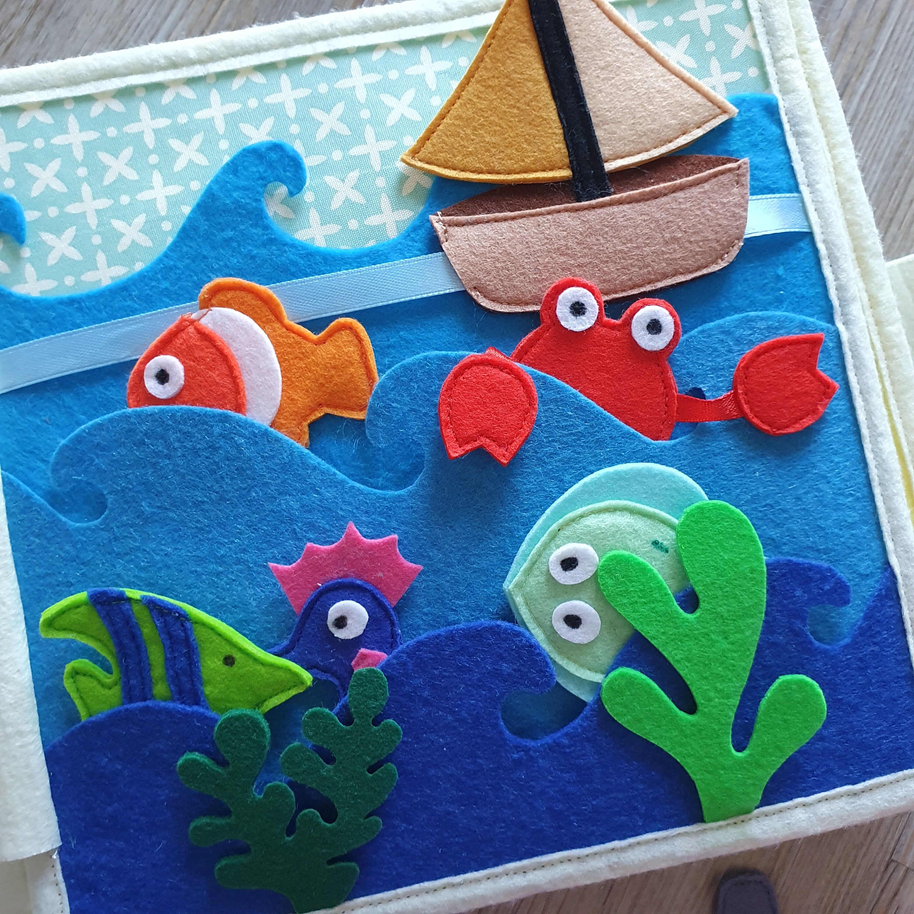 Fishing Quiet Book Page Pattern and Tutorial SVG Files for Cricut Felt ...