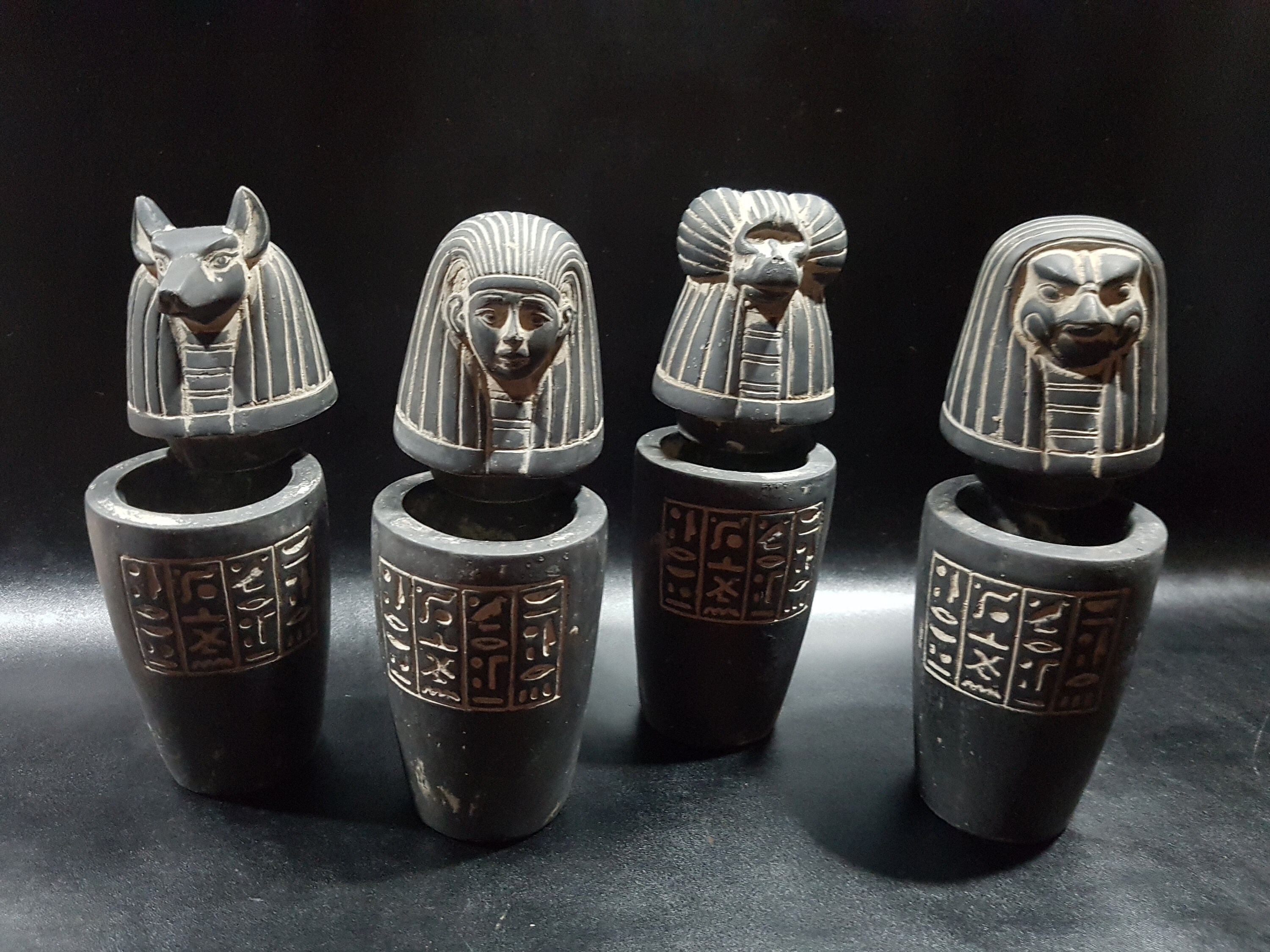Organs Jars Canopic Jars The Four Organs Jars Made From Etsy Australia