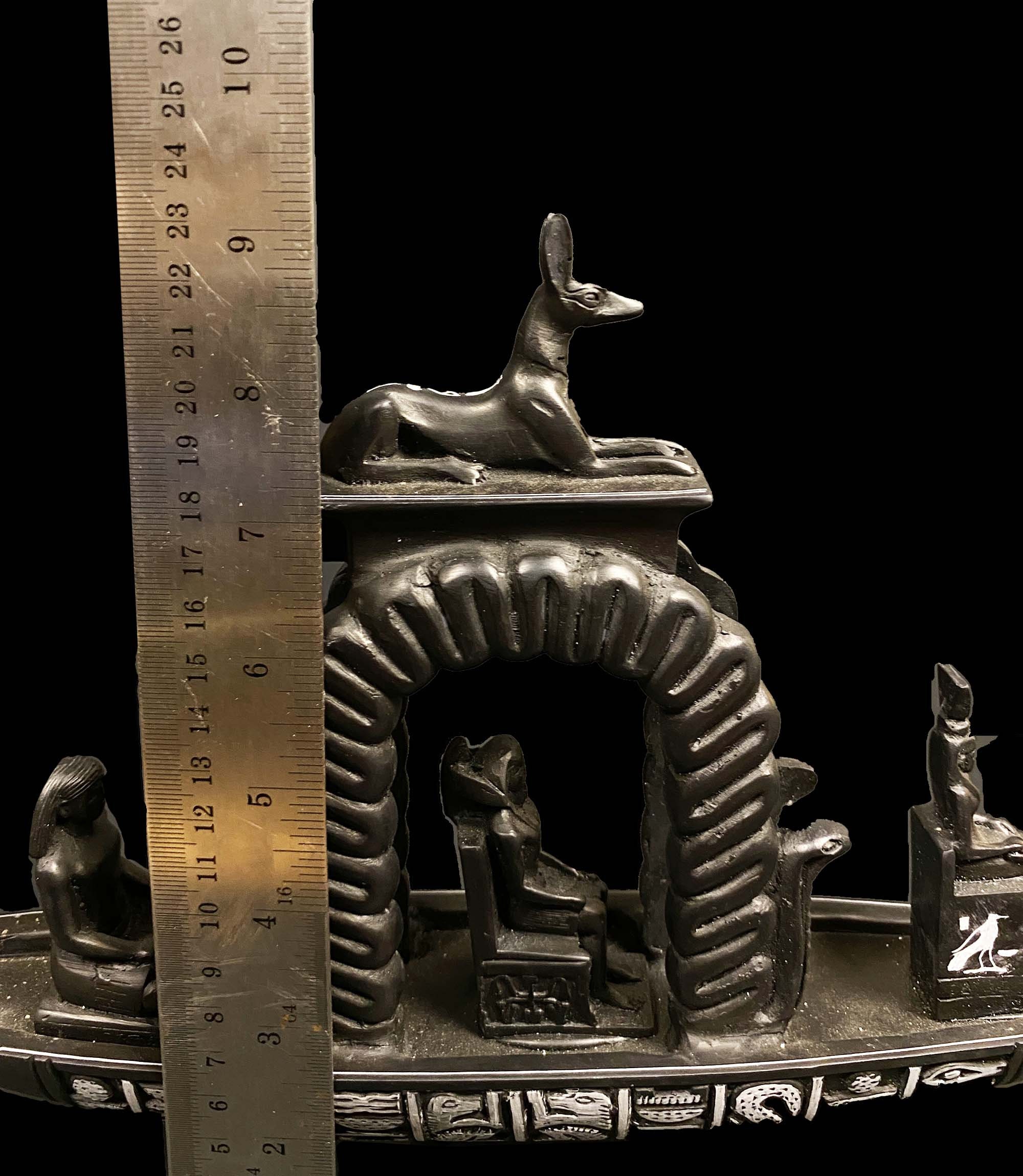 Handmade Egyptian Boat God Anubis Jackal Dog Replica - Etsy