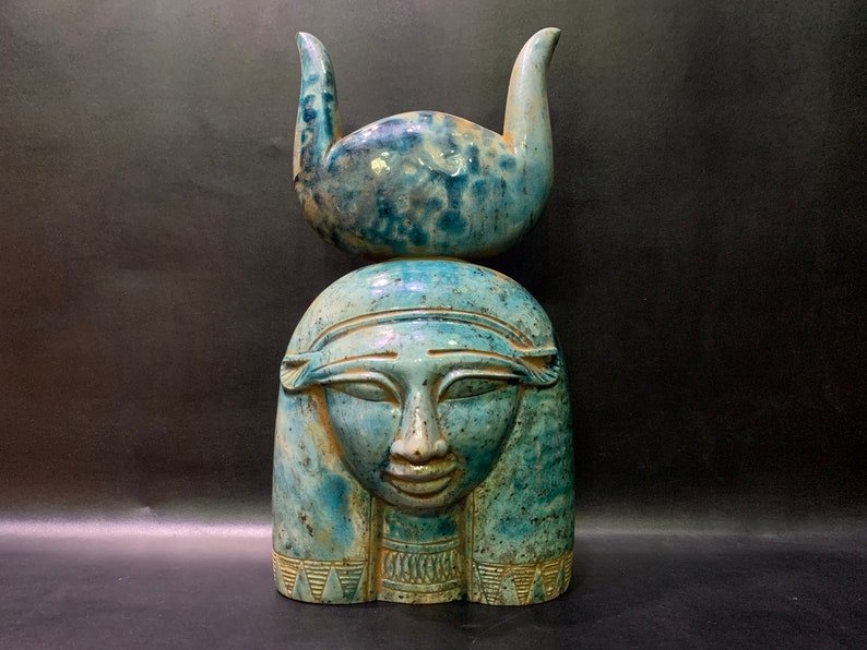 CABEZA de HATHOR la vaca Diosa del Amor y la fertilidad y las - Etsy España